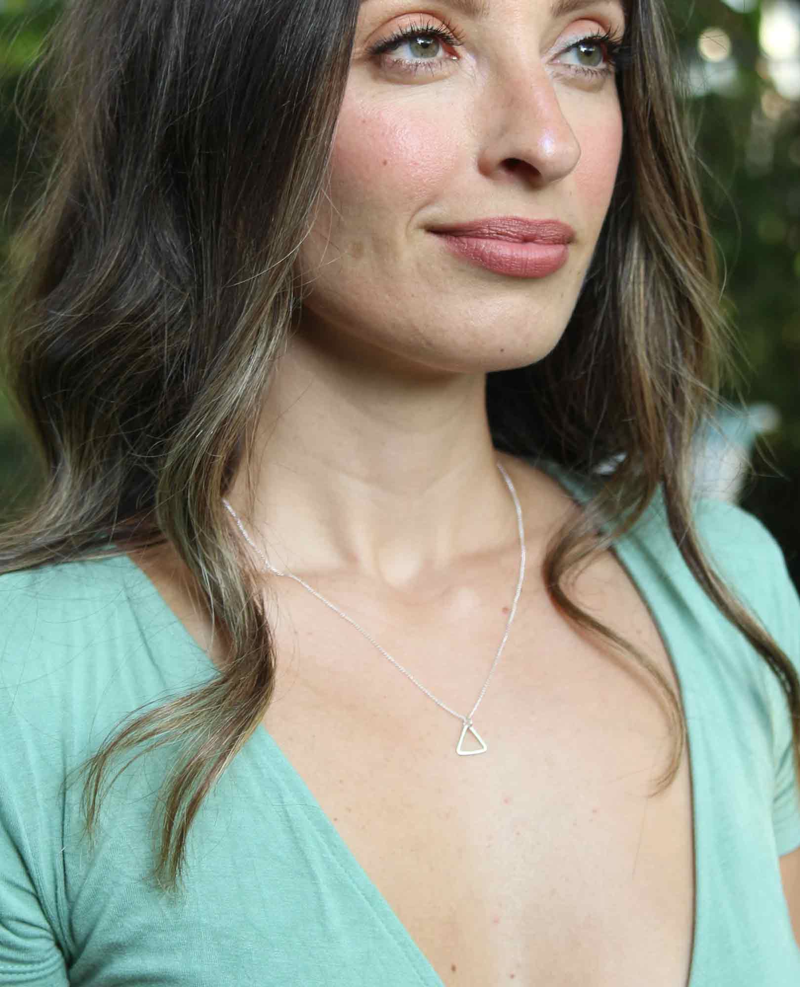 Recycled silver necklace