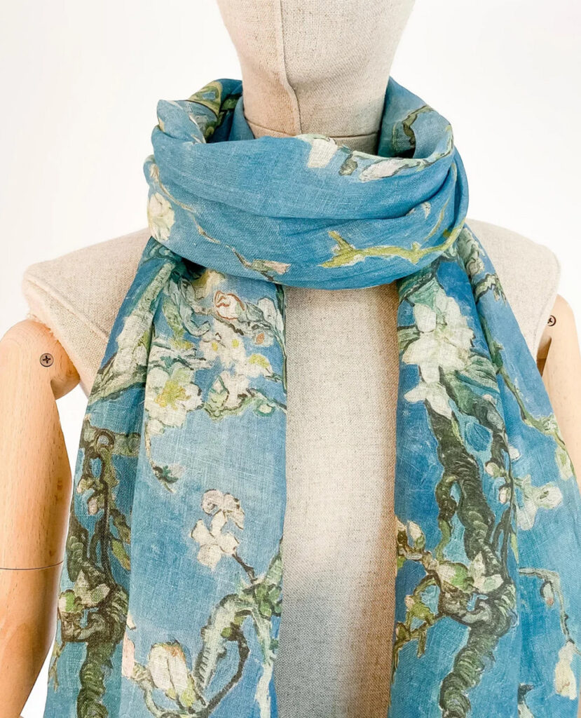 Print linen scarf